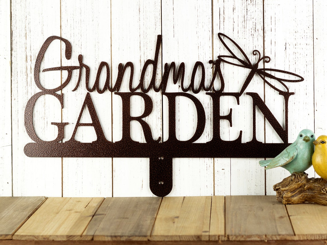 Custom Garden Sign Metal Outdoor Decor Personalized Sign | Etsy
