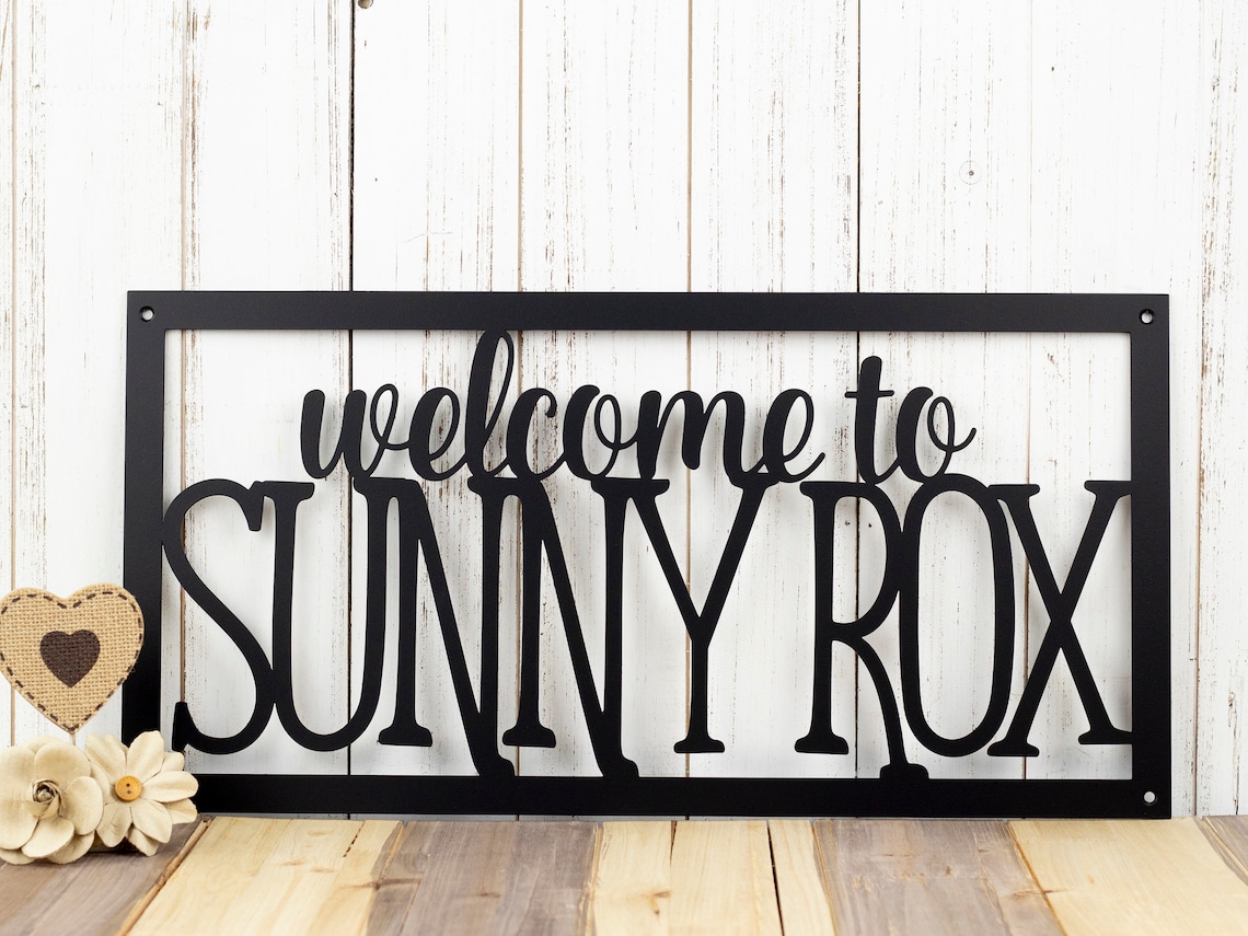 Custom House Welcome Sign Home Name Metal Sign Custom Sign | Etsy