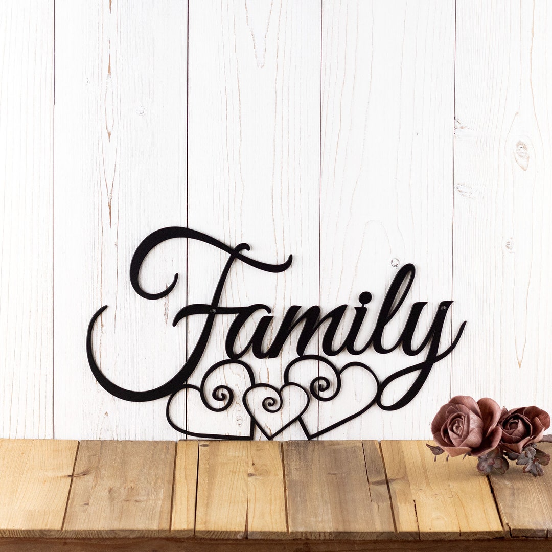 Metal Family Sign, Metal Wall Art, Metal Signs, Hanging Metal Sign - Etsy