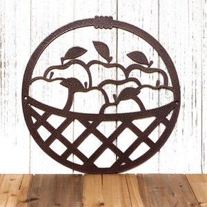 Apple Kitchen Decor, Metal Wall Art, Kitchen Signs, Rustic Home Decor ...