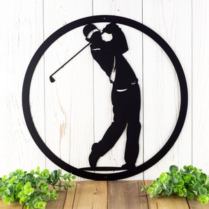 Golfer Metal Wall Art Golfer Gift Golf Gift Metal Wall - Etsy