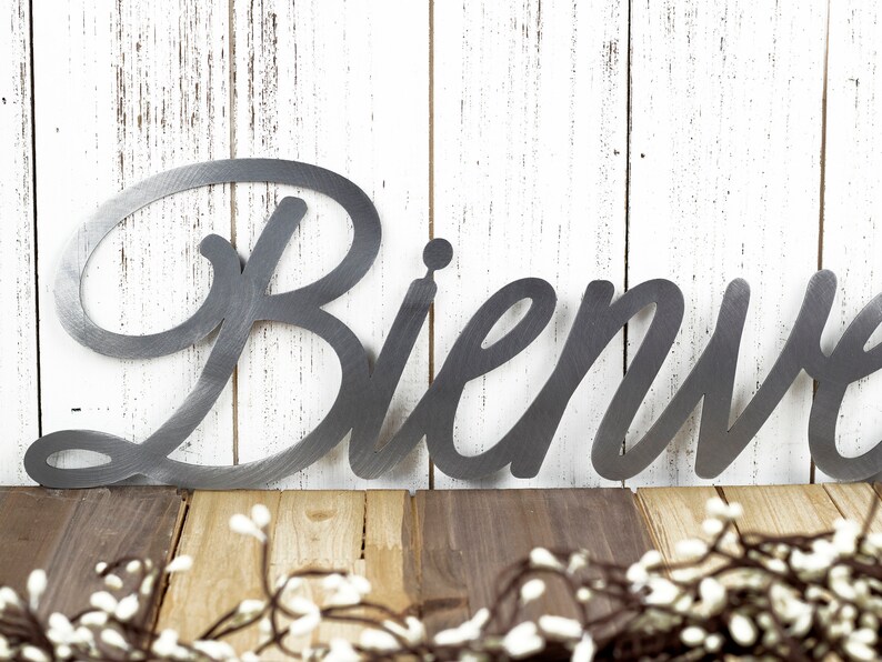 Bienvenue Sign Welcome Sign Metal Word Art Outdoor Metal - Etsy