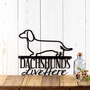 Dachshund Decor, Beware of Dog Sign for Gate, Metal Signs Outdoor ...
