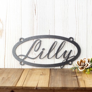 Custom Sign Metal Name Wall Art, Metal Name Sign, Metal Wall Art ...