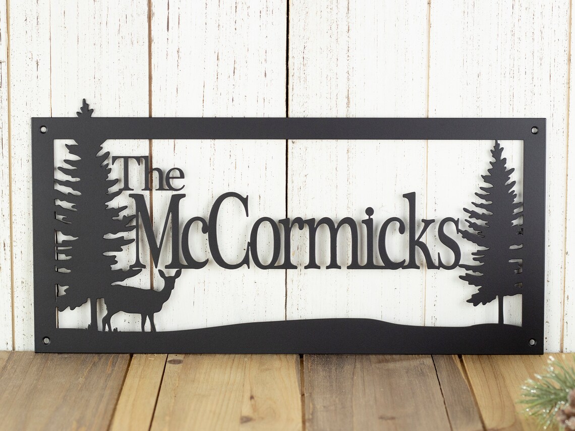 Laser Cut Name Sign Custom Family Name Sign Custom Metal | Etsy