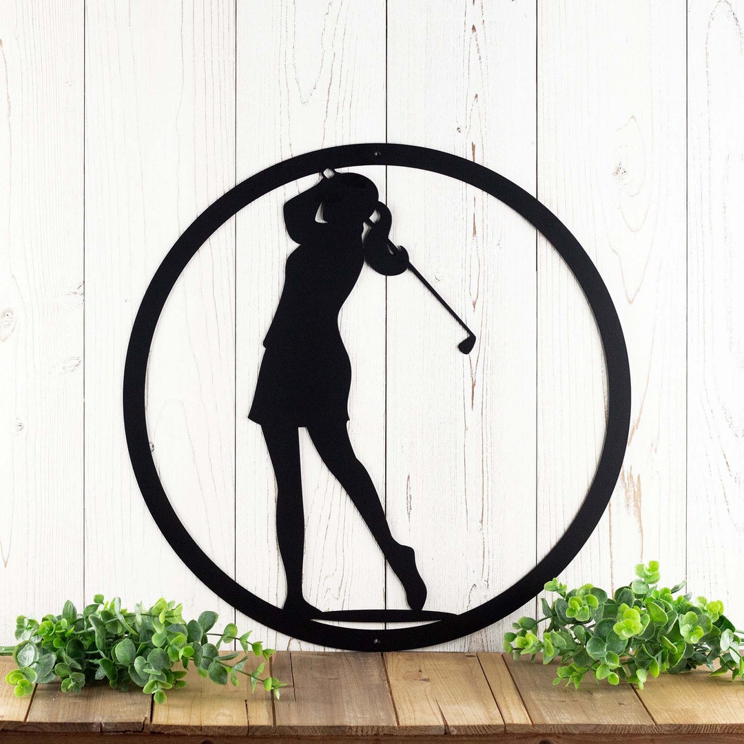 Golf Metal Wall Decor, Woman, Gift for Her, Golf Gift, Golfer Gift ...