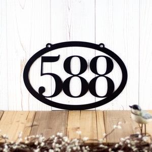 5 Inch House Numbers, Address Sign Yard, Metal Sign Personalized ...