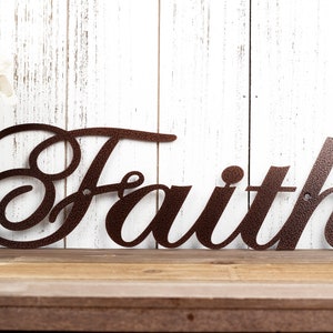 Faith Metal Wall Art Faith Sign Spiritual Religious - Etsy