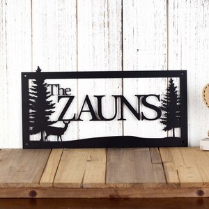 Rustic Family Name Metal Sign, Metal Wall Art, Rustic Decor, Farmhouse ...