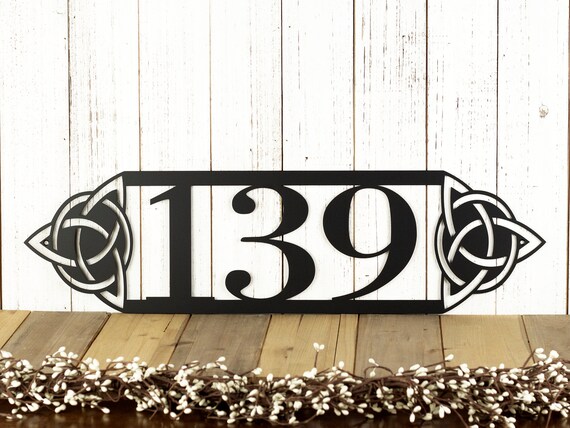 Celtic Knot House Numbers Sign Metal Sign Personalized | Etsy