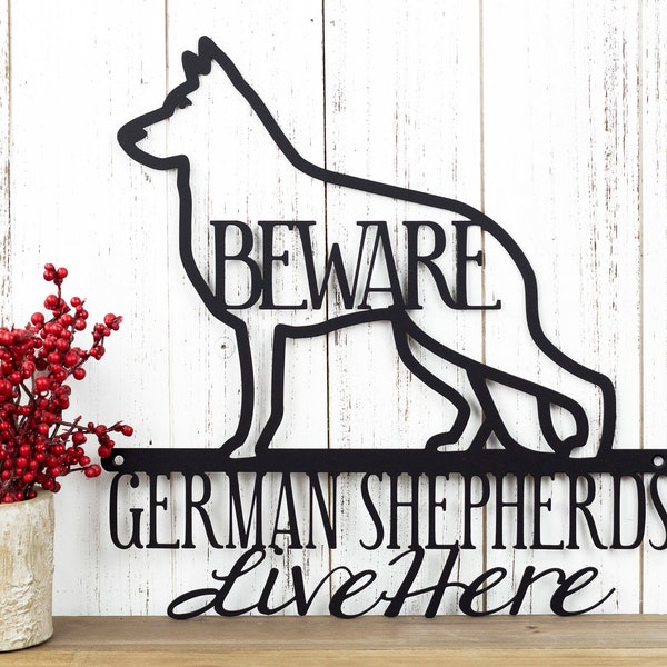 German Shepherd Metal Yard Sign - Etsy