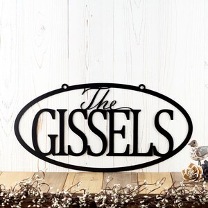 Custom Family Last Name Metal Sign, Metal Wall Art, Outdoor Sign ...