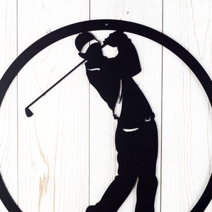 Golfer Metal Wall Art, Golfer Gift, Golf Gift, Metal Wall Hanging, Gift ...