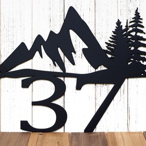 Custom Mountain House Number Metal Sign Black 17x13 - Etsy