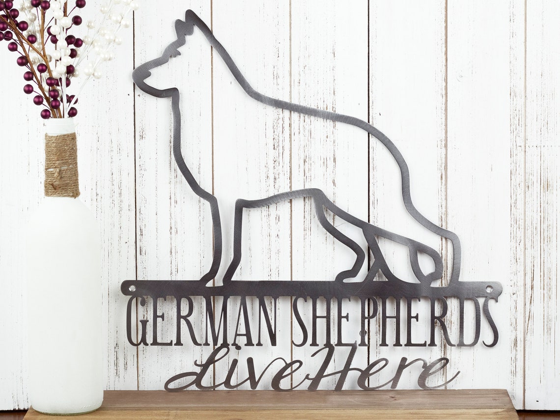 German Shepherd Metal Wall Art Metal Sign Dog Sign Dog - Etsy