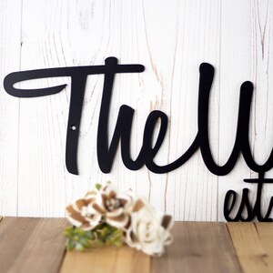 Custom Family Last Name Script Metal Sign, House Sign, Personalized ...