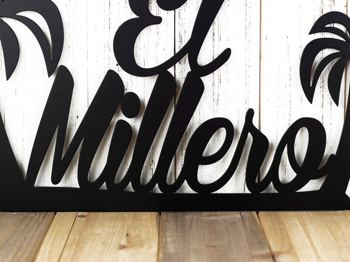 Palm Tree Wall Art Metal Sign Personalized Outdoor Beach - Etsy