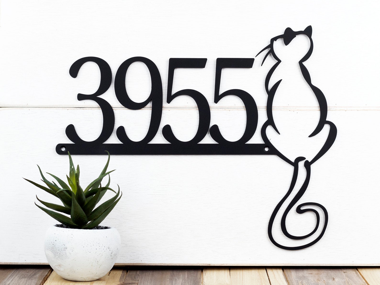 Cat House Number Metal Sign Address Sign Custom Sign - Etsy