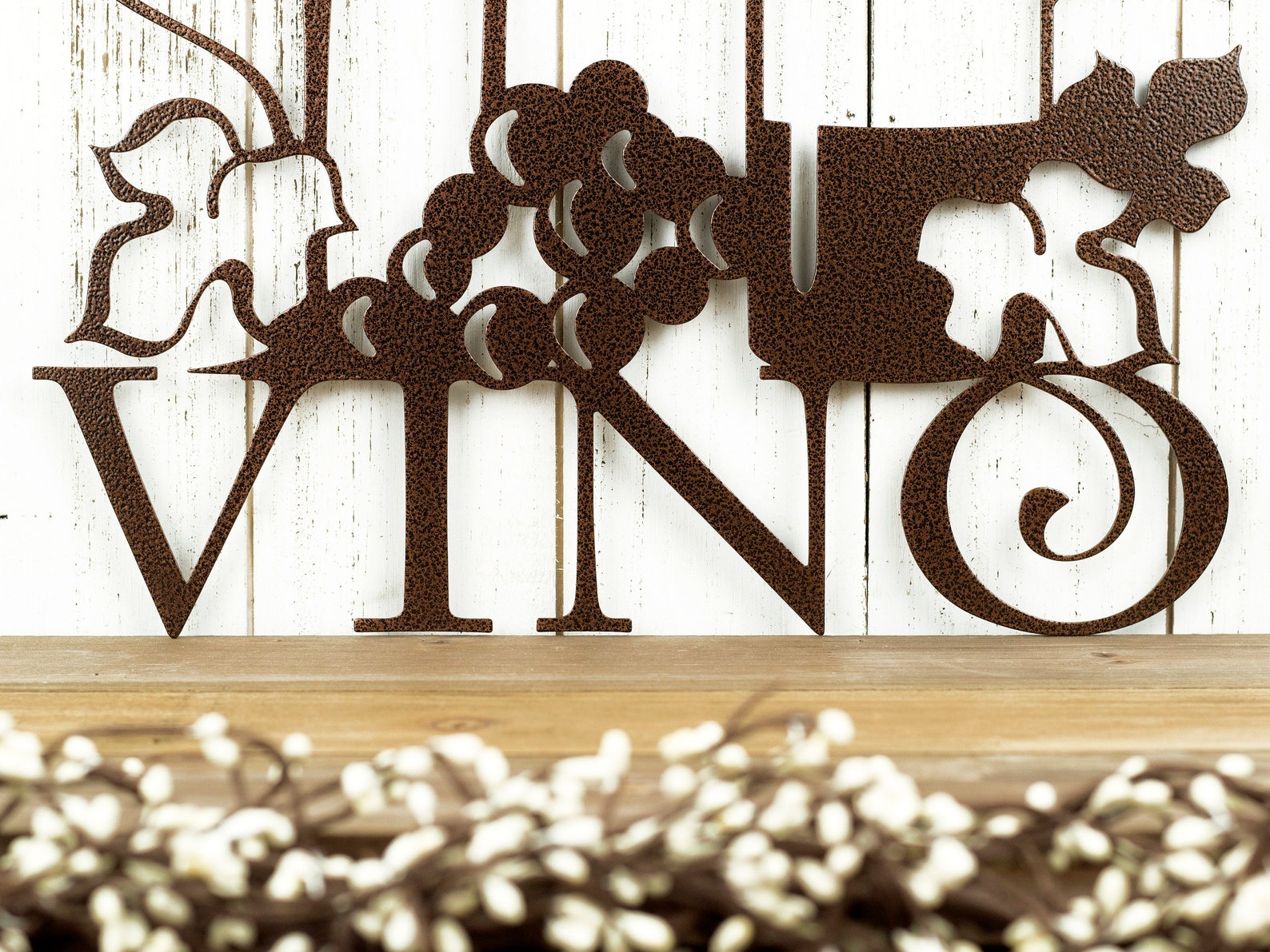 Wine Wall Decor Vino Sign With Grapevines Wine Lover Gift - Etsy
