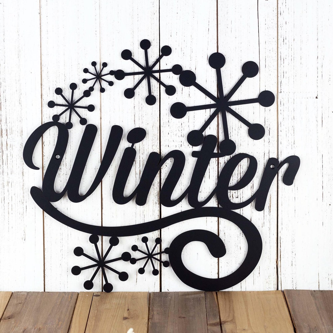 Winter Metal Sign Seasonal Decor Outdoor Sign Door Sign - Etsy