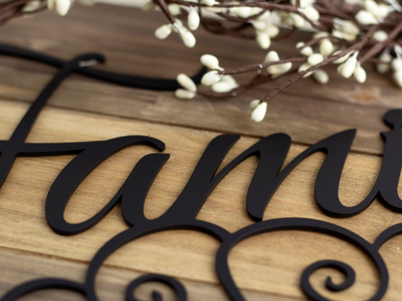 Family Metal Wall Art Hearts Family Sign Metal Sign Family - Etsy