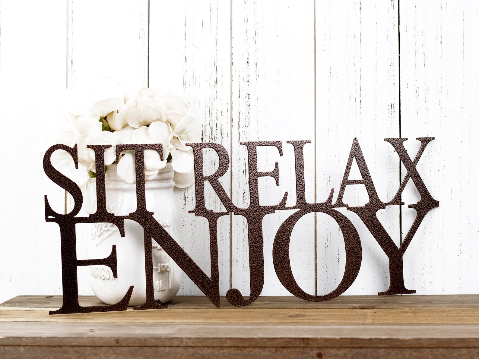Sit Relax Enjoy Metal Wall Art Metal Sign Wall Decor - Etsy