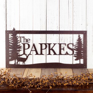 Rustic Family Name Metal Sign, Metal Wall Art, Rustic Decor, Farmhouse ...
