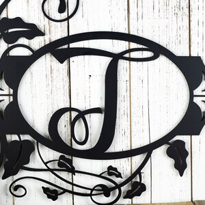 Metal Laser Cut Sign Monogram Metal Sign Family Letter - Etsy