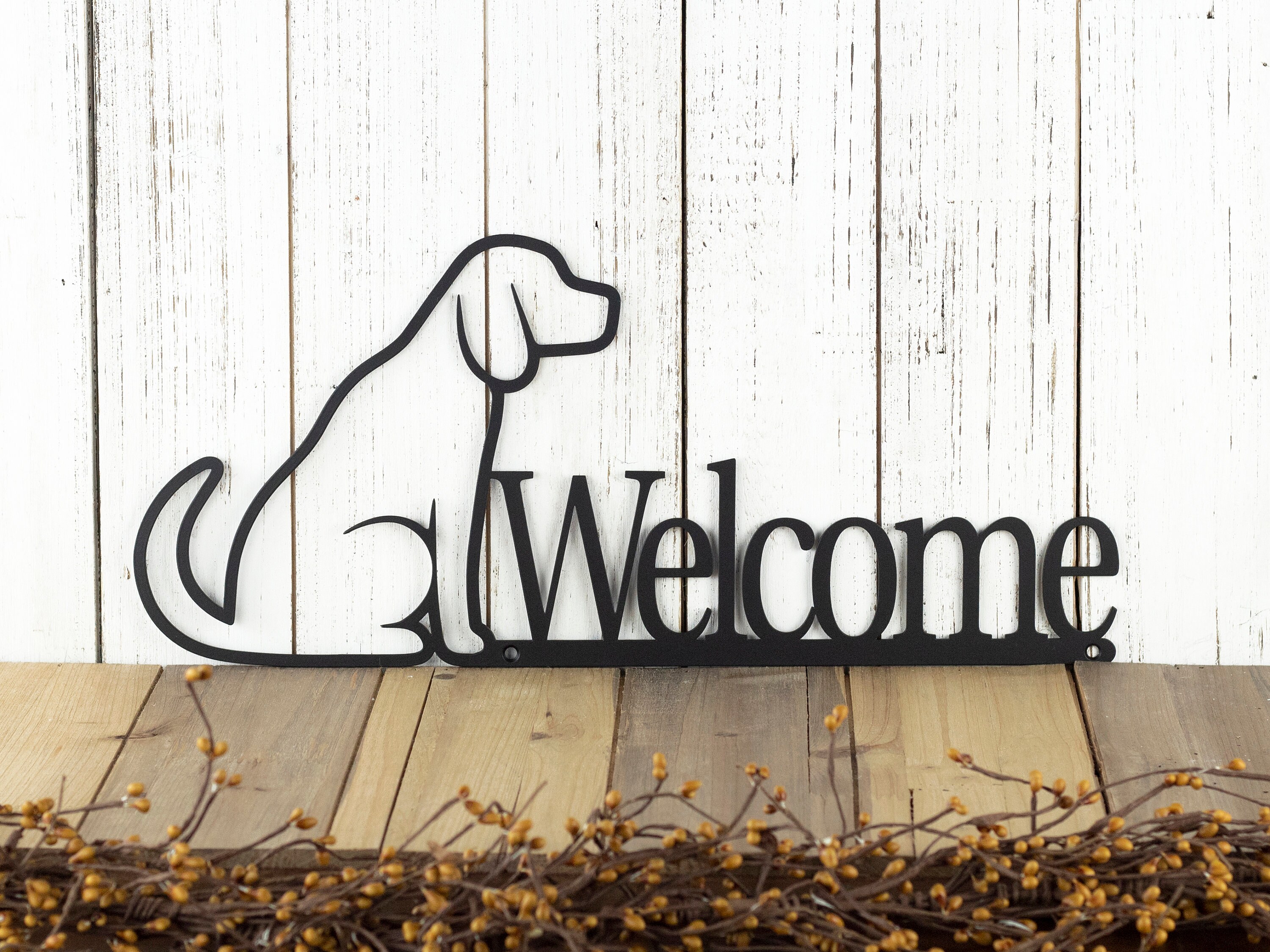Wall Hangings UV Printed Design Labrador in Green Grass House Sign ...