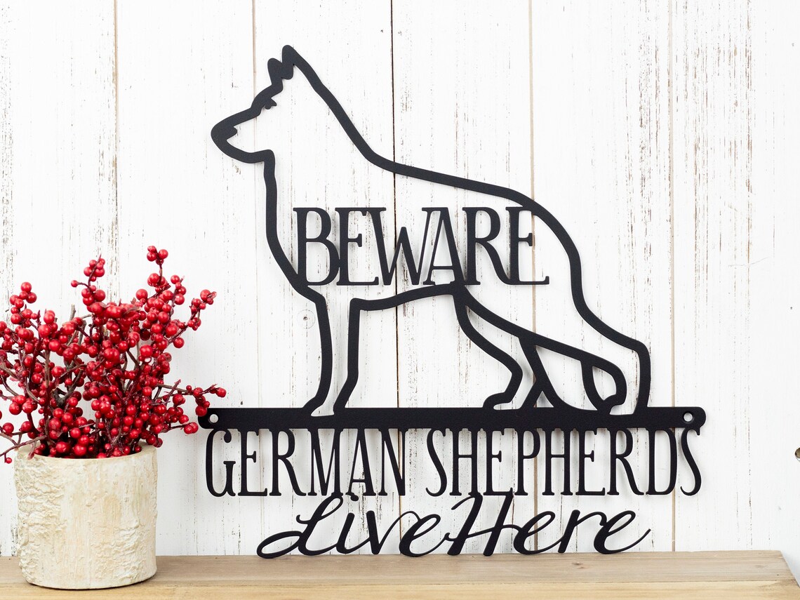 German Shepherd Sign Metal Wall Art Dog Lover Gift Dog | Etsy