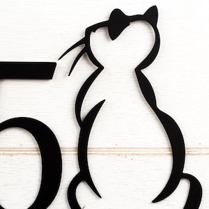 Cat House Number Metal Sign Address Sign Custom Sign - Etsy
