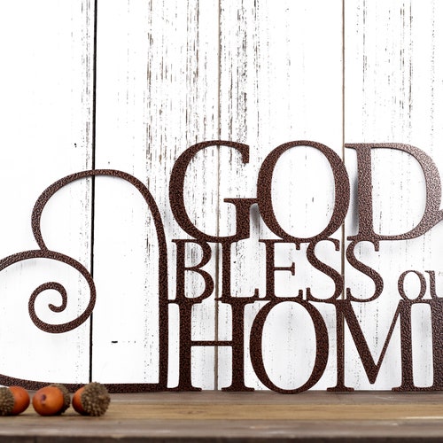 God Bless Our Home Metal Wall Art Home Decor Metal Sign - Etsy