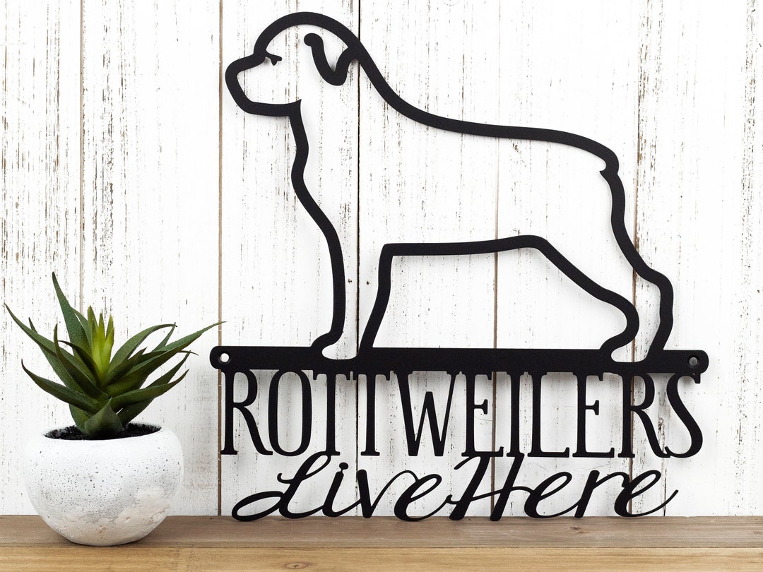 Rottweiler Metal Sign Outdoor Wall Hanging in Laser Cut - Etsy