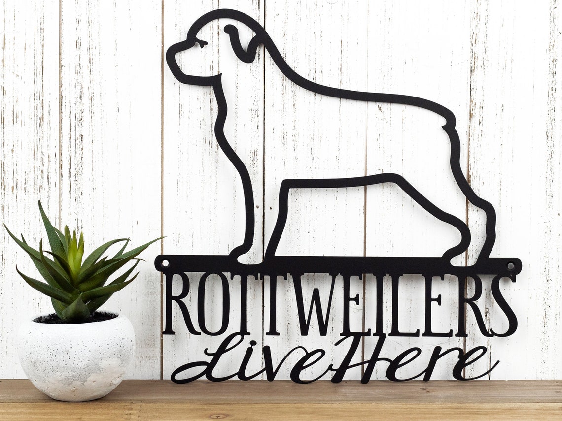 Rottweiler Metal Sign Outdoor Wall Hanging in Laser Cut - Etsy