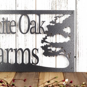 Custom Metal Sign With Oak Trees Metal Wall Art Outdoor - Etsy