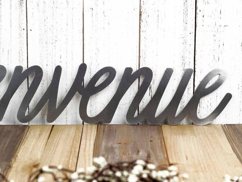 Bienvenue Sign Welcome Sign Metal Word Art Outdoor Metal | Etsy