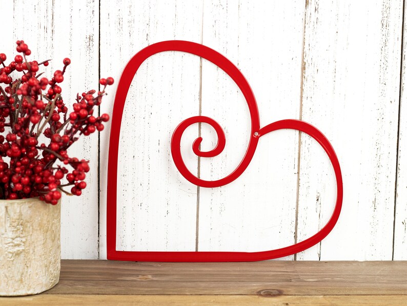 Heart Metal Wall Art Valentines Metal Sign Metal Wall - Etsy