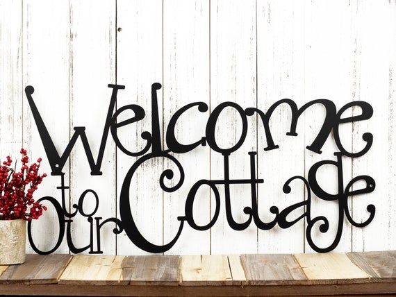 Welcome to Our Cottage Metal Sign Lake House Decor Metal - Etsy