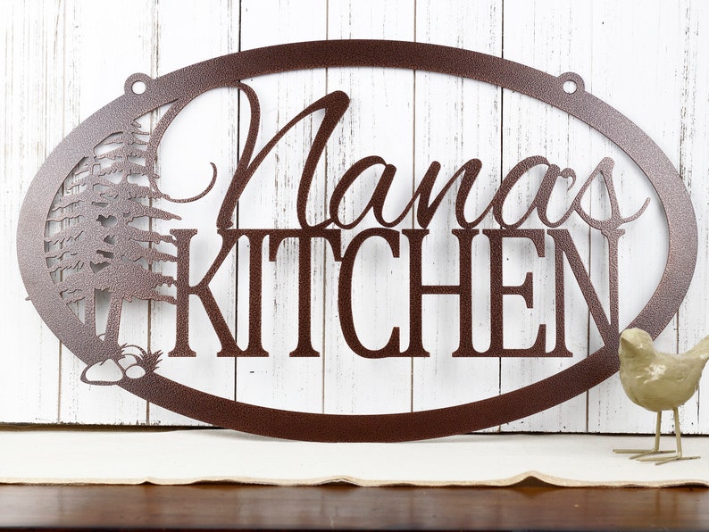 Custom Metal Sign Kitchen Sign Name Sign Rustic Metal - Etsy