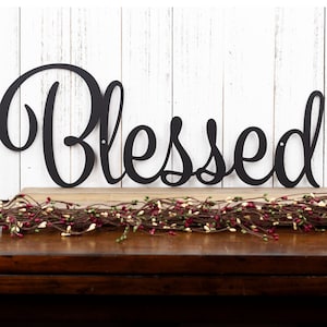 Blessed Sign, Metal Wall Art, Family Sign, Wall Decor, Farmhouse Sign ...