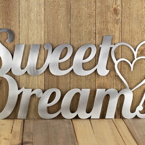 Sweet Dreams Metal Sign Hearts Metal Wall Art Outdoor Sign - Etsy