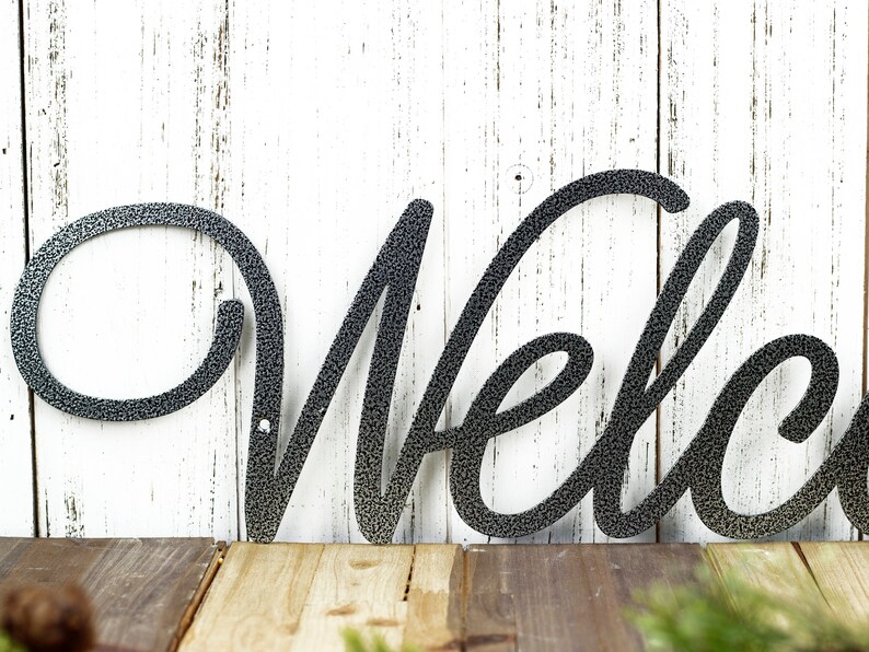 Horizontal Welcome Sign Metal Sign Outdoors Deck Welcome - Etsy