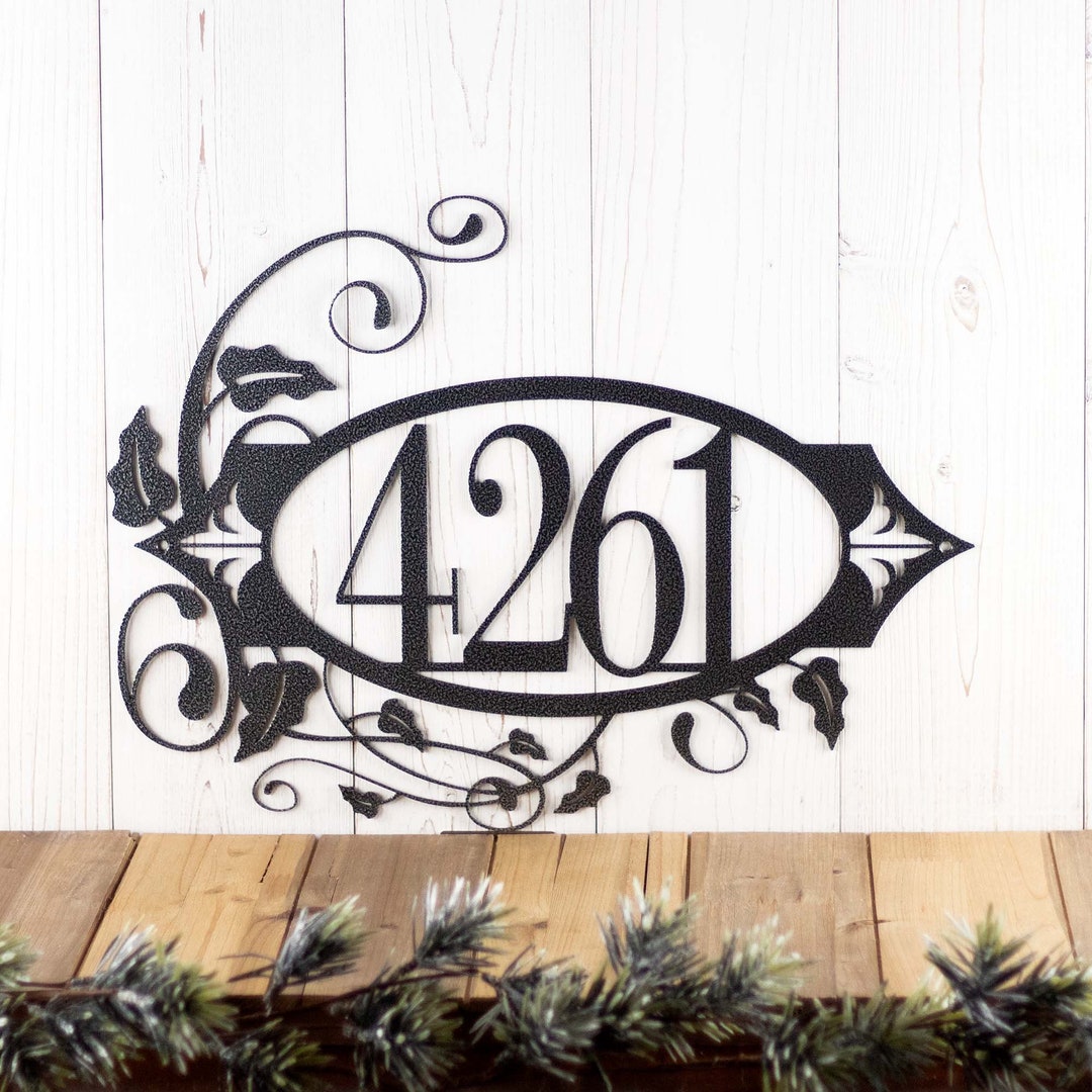 House Number Metal Sign, Address Sign, Address Plaque, Outdoor Sign ...