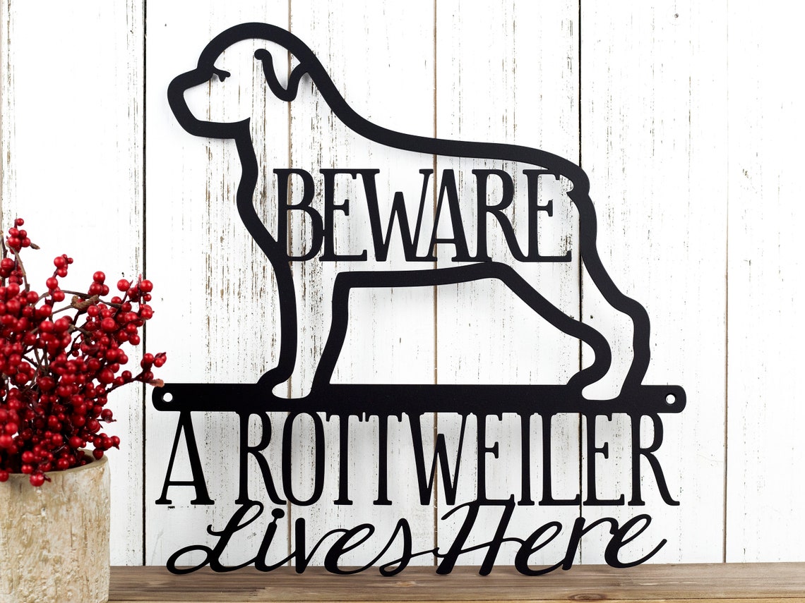 Rottweiler Metal Sign Outdoor Wall Hanging in Laser Cut - Etsy