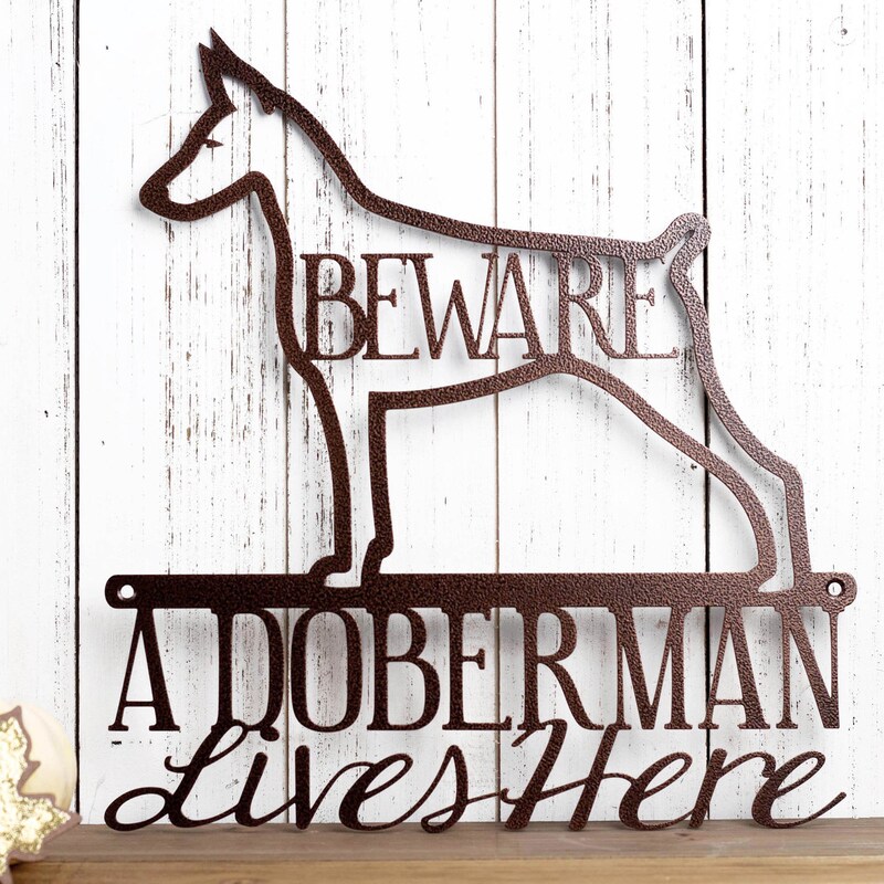Doberman Dog Sign - Etsy