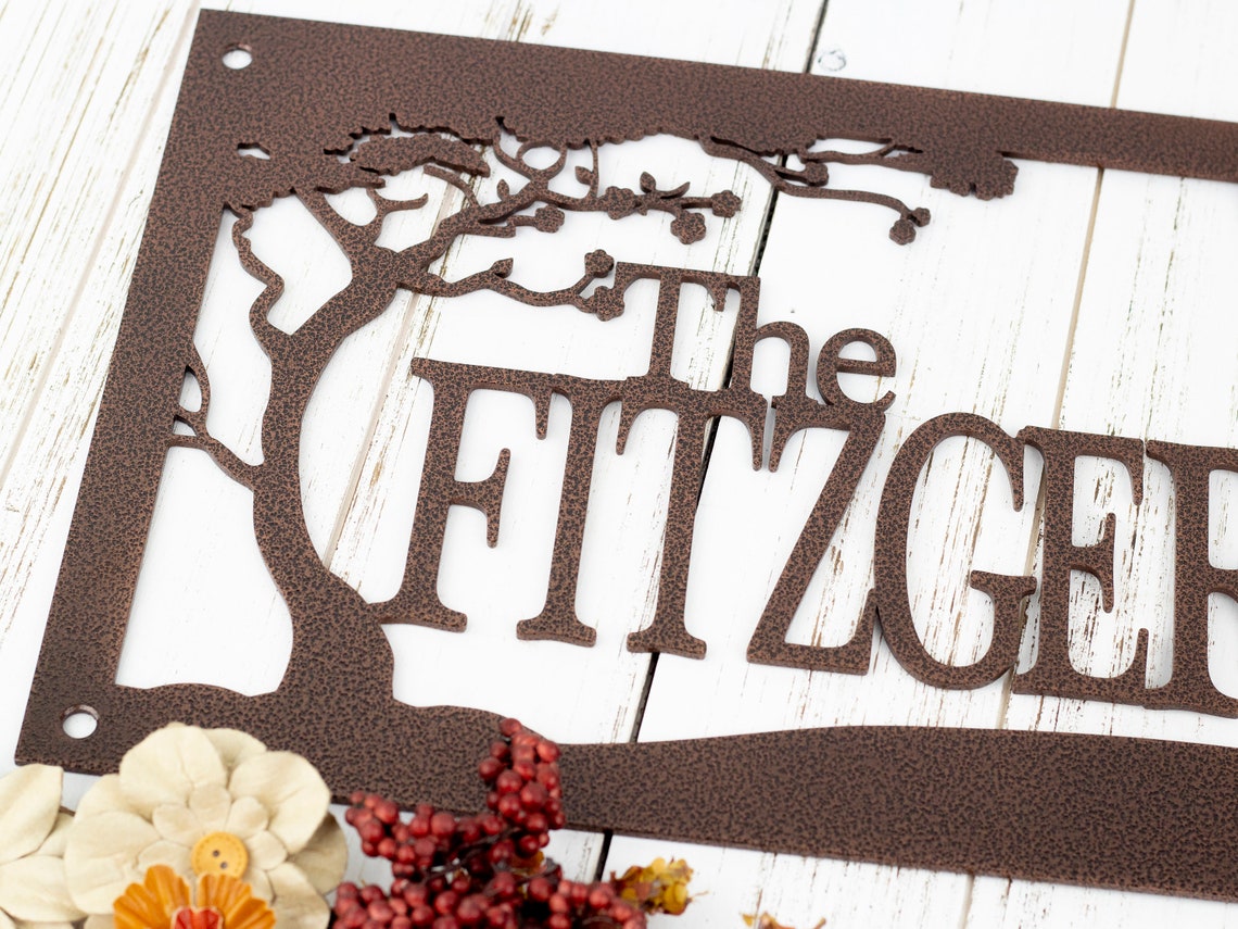 Family Name Metal Sign Custom Family Name Name Sign | Etsy