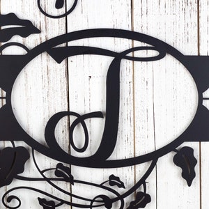 Metal Laser Cut Sign, Monogram Metal Sign, Family Letter Sign, Custom ...