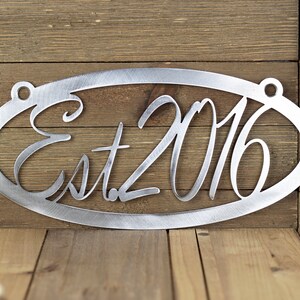 Established Sign Metal Sign Family Established Wedding - Etsy
