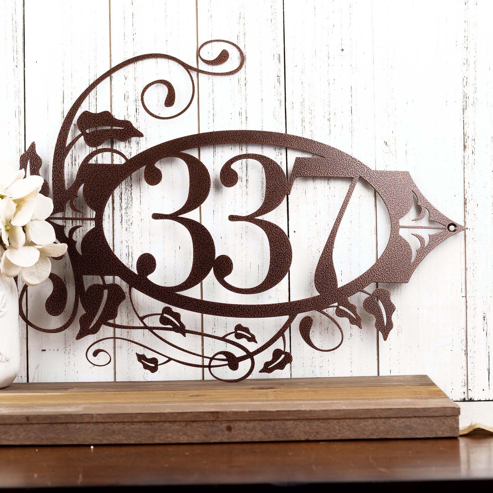 Metal House Number Sign, Outdoor Sign, Address Plaque, Address Numbers ...
