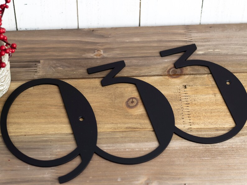 Modern House Numbers Sign Metal House Number Custom Metal - Etsy